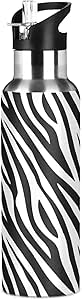 Amazon.com: JUMBEAR Sport Water Bottle with Straw Lid Vacuum Insulated ...