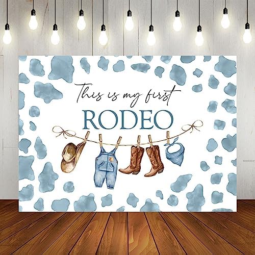 Amazon.com : Lofaris This is My First Rodeo Backdrop 1st Bday Western ...