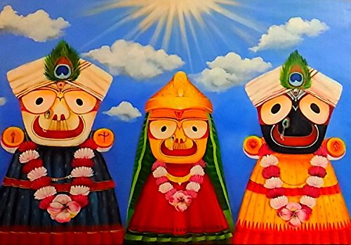 POOJA Art N Culture Lord Jagannath Canvas Painting, (24 x 12 in ...
