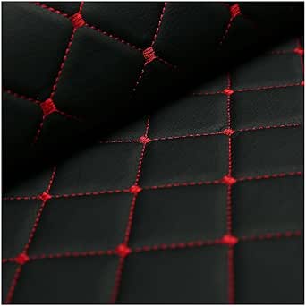 Amazon.com: Diamond Quilted Faux Leather Vinyl Fabric Foam Backed DIY ...
