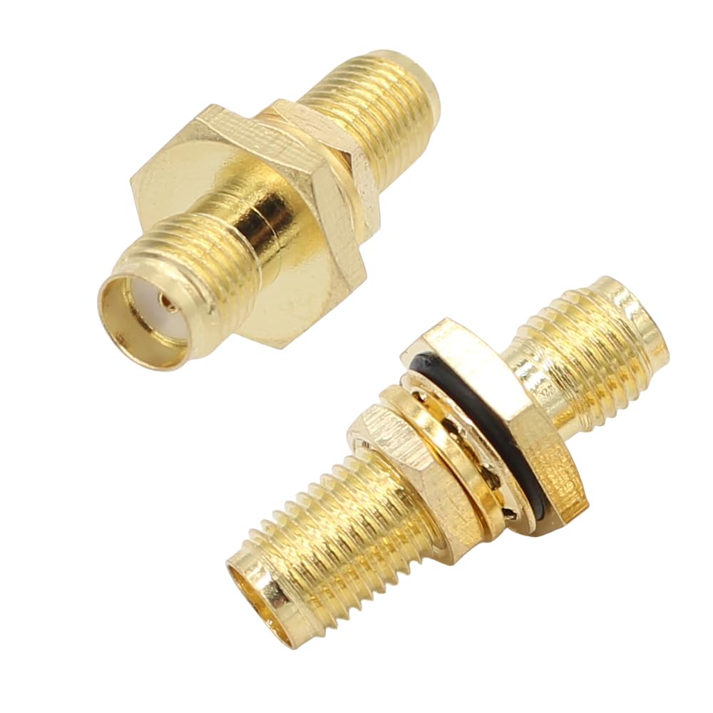 Amazon.com: exgoofit SMA Female to Female Adapter 2-Pack Waterproof SMA ...