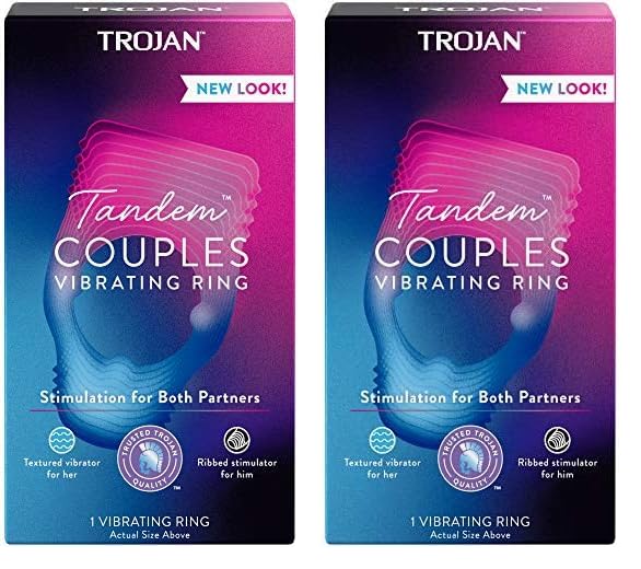 Amazon.com: TROJAN Vibrations Tandem Couples Vibrating Ring, Personal Massager, 1 Count, Violet ...