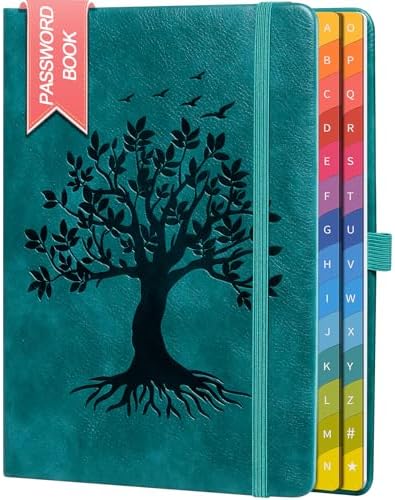 Dzhzal Password Book with Alphabetical Tabs for Seniors Organized ...