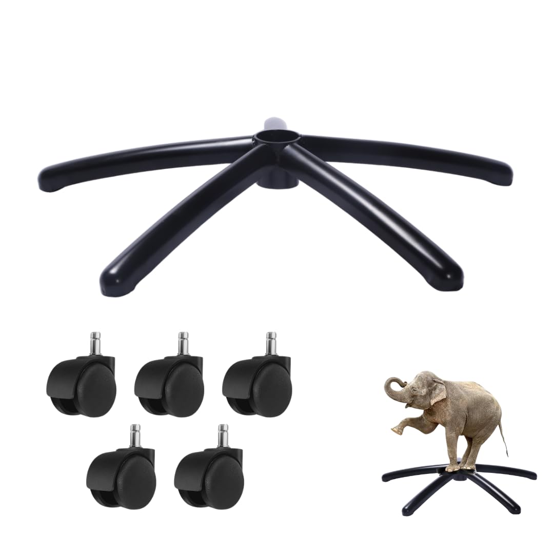 Maktune Heavy Durable Office Chair Metal Base 26" - Replacement Rolling ...