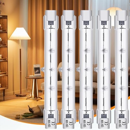 5 Pack Halogen R7S 78mm T3 100W Dimmable 1050lm J-Type 120V R7S Base ...