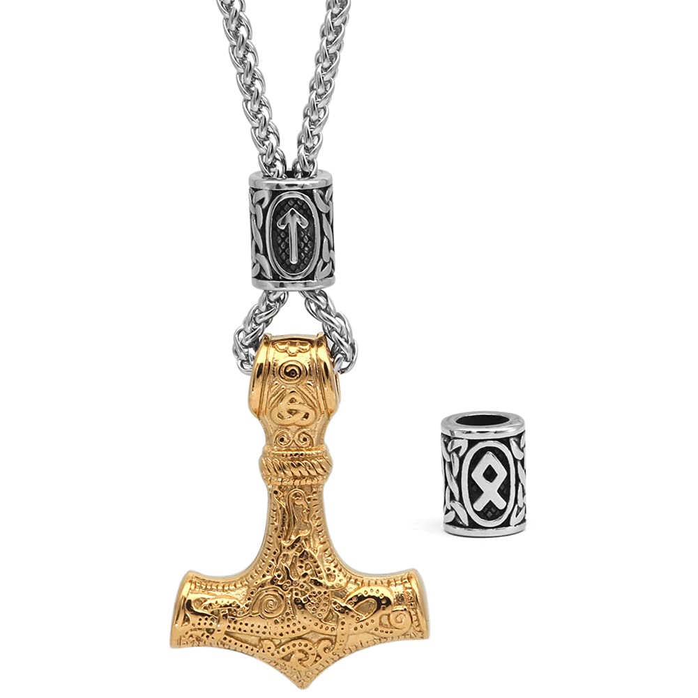 Amoz Upgrade Vik In Gs Thor Hammera Necklace For Men | Desertcart New ...