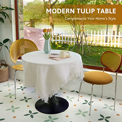 VONLUCE Modern Round Dining Table, 32 inch Kitchen Table Tulip Table ...