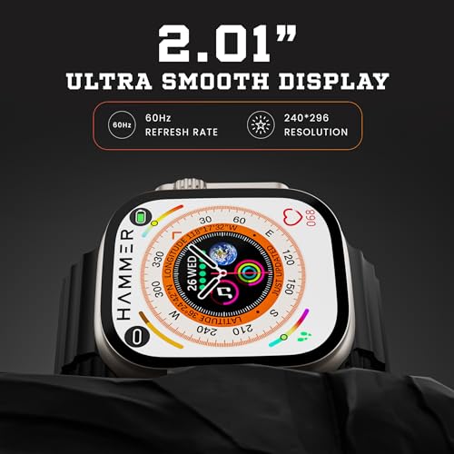 HAMMER Ultra Classic 2.01 inch Always on Display, Bluetooth Calling ...