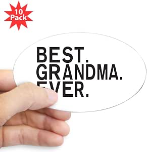 Amazon.com: Sticker (Oval) (10 Pack) Best Grandma Granny Grandmother ...