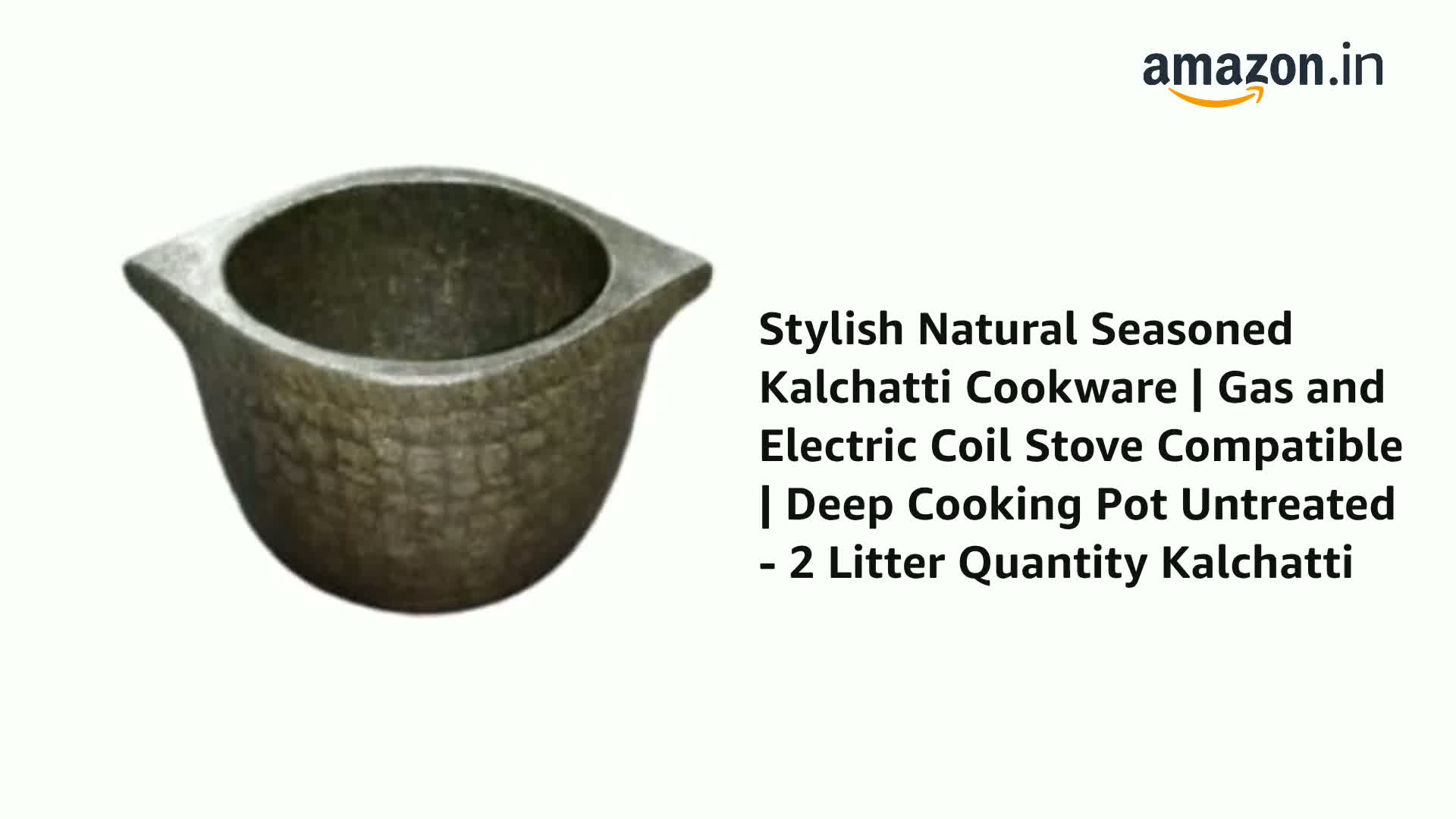 Watch Stylish Natural Seasoned Kalchatti Cookware | Gas and Electric ...