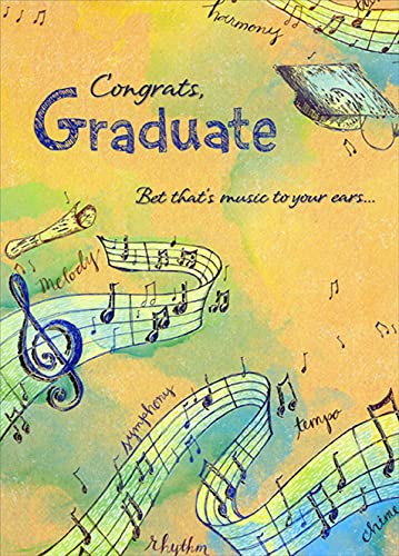 Amazon.com : Designer Greetings Music To Your Ears : Gold Foil Staff ...