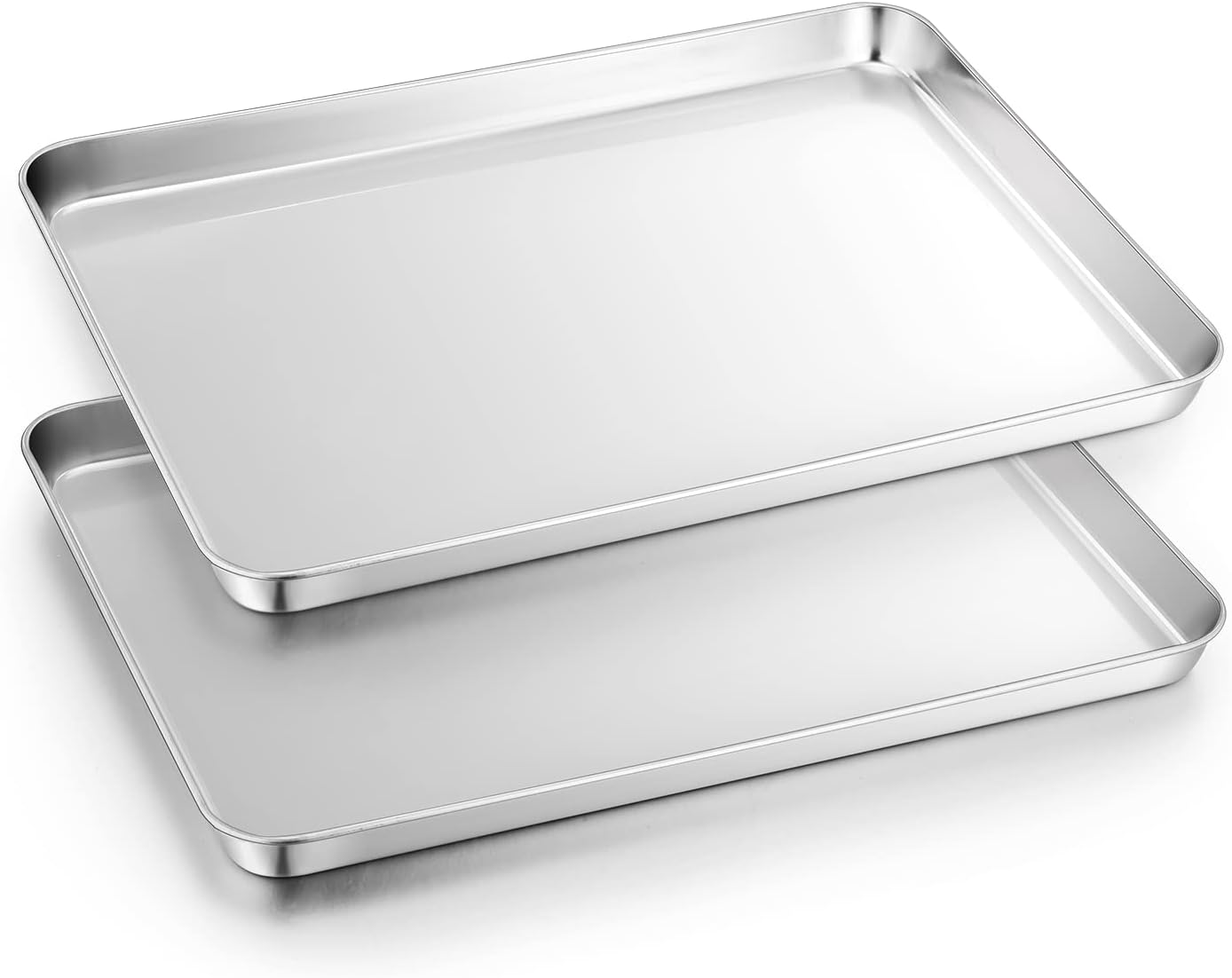 HaWare Baking Tray Set of 4, Stainless Steel Baking Sheet –Rimmed Pan ...