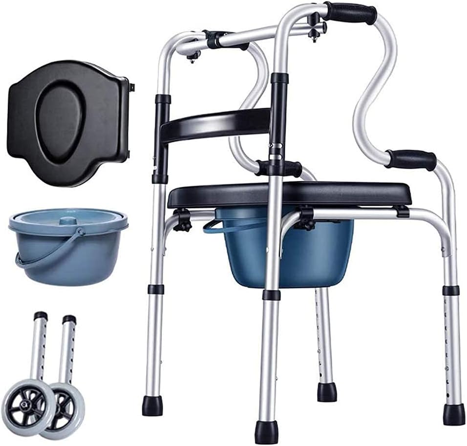 Amazon.com: Height Adjustable Walking Frames, Folding Lightweight ...