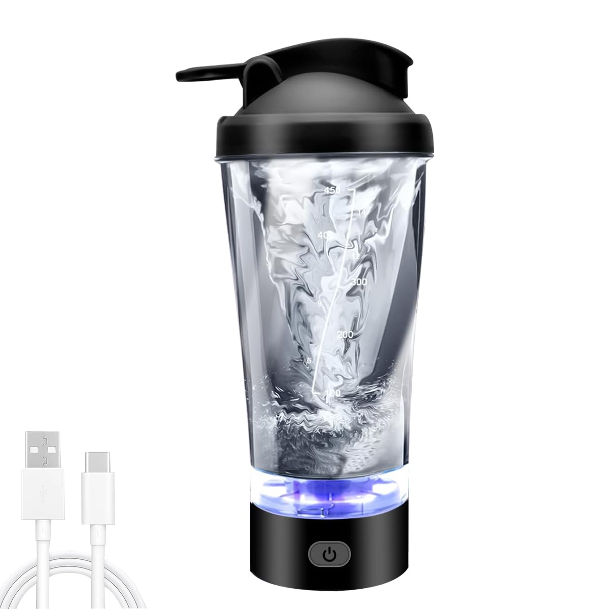 HASTHIP® 450ML Electric Shaker Bottle - USB Rechargeable 16oz Auto-Stop ...