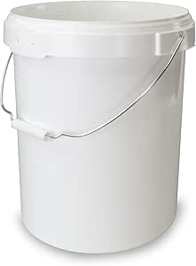 Trevendo 20 Litre Bucket with Lid and Metal Handle, Food Safe, Airtight ...
