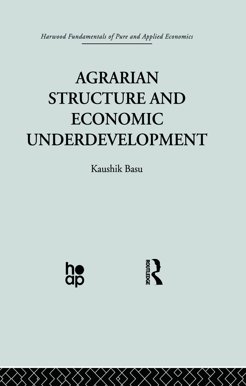 Buy Agrarian Structure and Economic Underdevelopment Book Online at Low ...