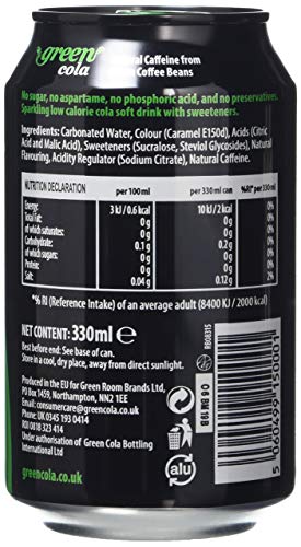 Green Cola - Zero Calorie Sparkling Soft Drinks - Sweetened with Stevia ...