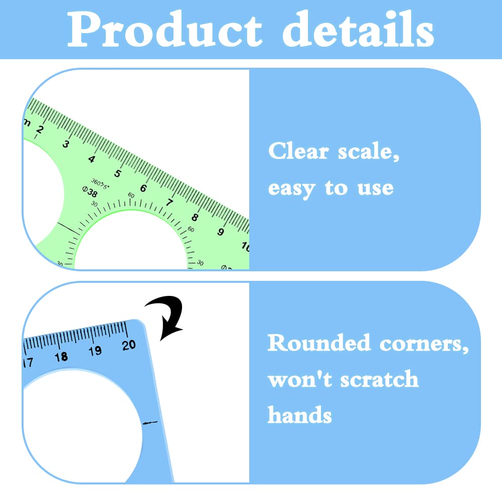 Snapklik.com : 3 Pcs/Set Circle Template For Drawing, 22/27 ...