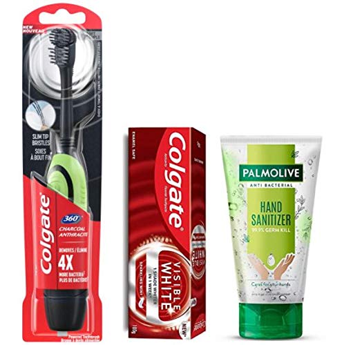 Colgate 360 Charcoal Battery Power Toothbrush, Pc : Amazon.in: Health ...