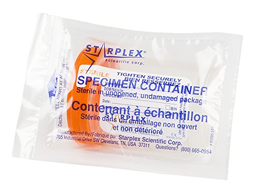 Amazon.com: Medegen P02-B1202-10-OR Specimen Container with Orange Lid ...