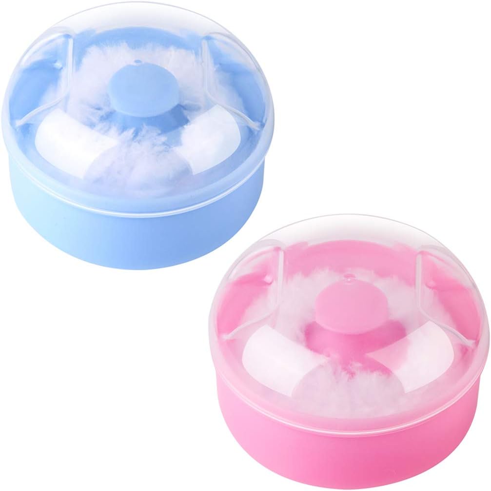 Amazon.com: 1PCS Empty Plastic Powder Puff Box Baby After-Bath Talcum ...