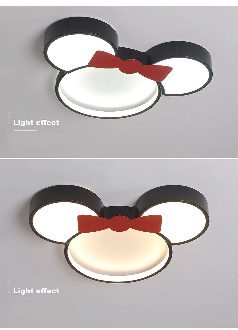 Acrylic Dimmable LED Ceiling Light XINDAR Cute Cartoon Mouse Head Shape ...
