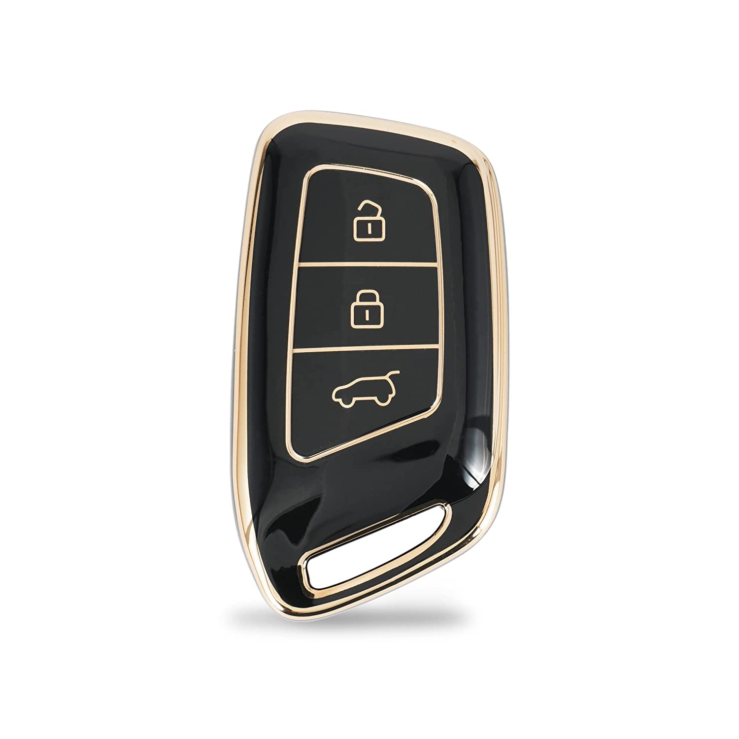 JVCV® Gold Border TPU Key Cover Compatible with The New MG Hector ...