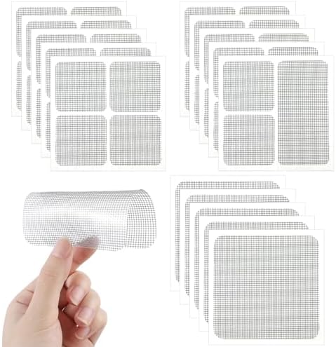 Nogeqi 15 Sheets 3 Sizes Window Screen Repair Patch Tape, Self-Adhesive ...