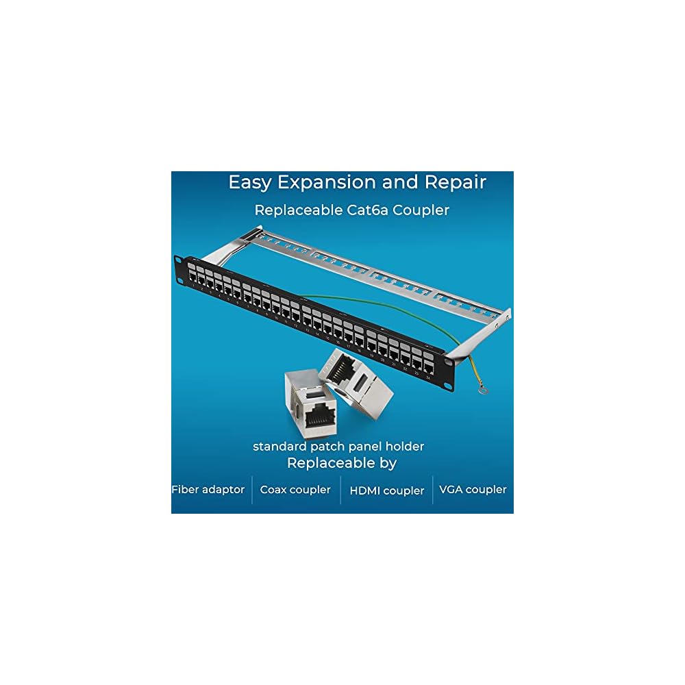 Rapink 24 Port Cat6A Patch Panel with 10G Support Nepal | Ubuy