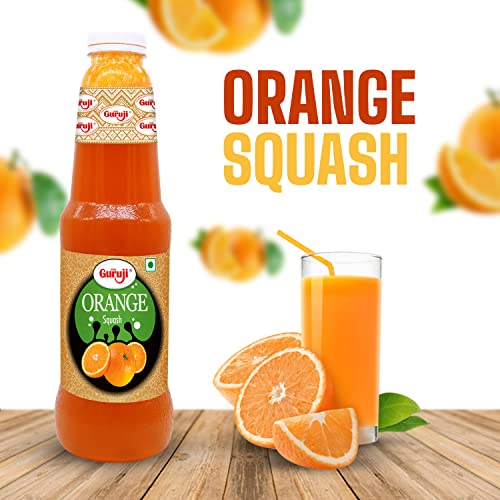 Shree Guruji Badam Kesar Dry Fruit Sharbat & Orange Squash Combo Pack ...