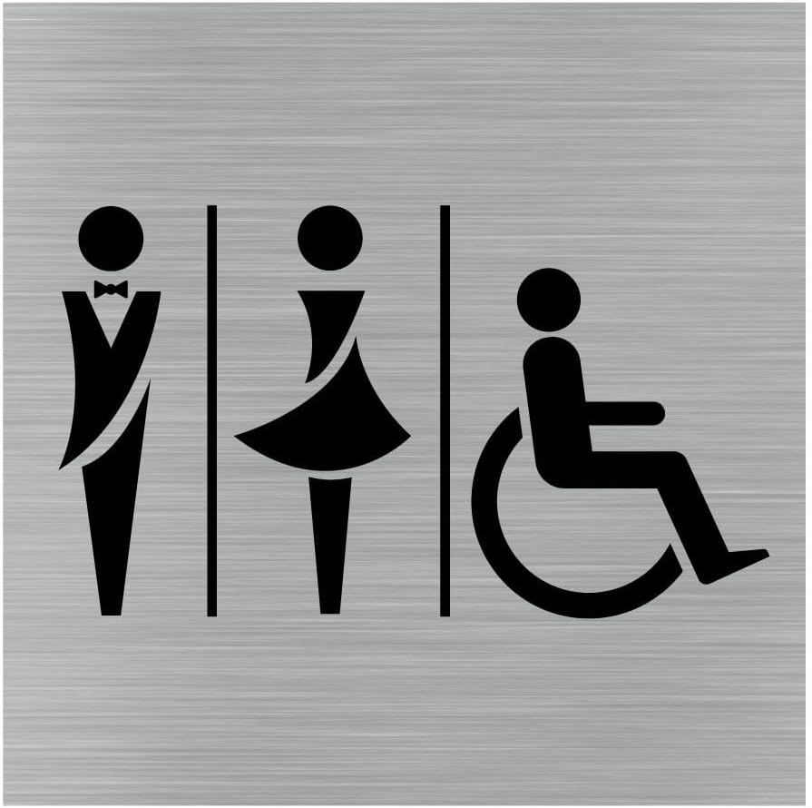 Pictogram Men/Women/PMR (Q1053) Door Signs 150 x 150 mm Flexible ...