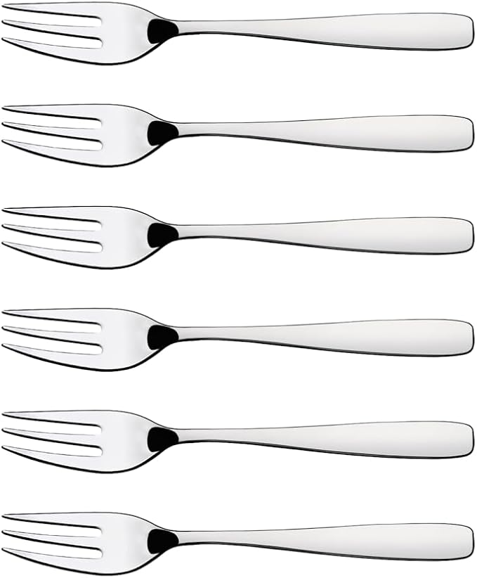Tramontina Set of 6 Stainless Steel Cake Dessert Forks (14.5cm ...
