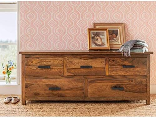 GateWay Furniture Solid Sheesham Wood Chest of Drawers for Bedroom and ...