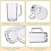 Amazon.com | Mifoci 20 Pcs Plastic Beer Mugs with Handles 20oz ...