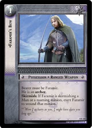 Amazon.com: LOTR TCG TTT TWO TOWERS FOIL FARAMIR'S BOW 4R118 ...