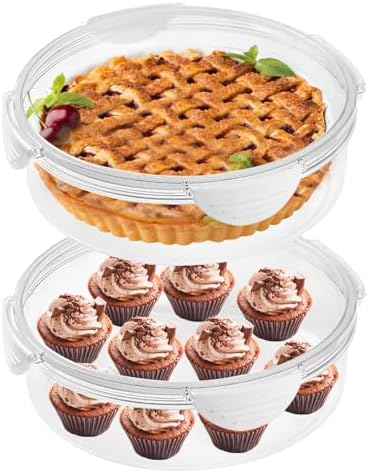 Amazon.com: ATRDTO 11inch Food Storage Container with Lid -Pie Keepers ...