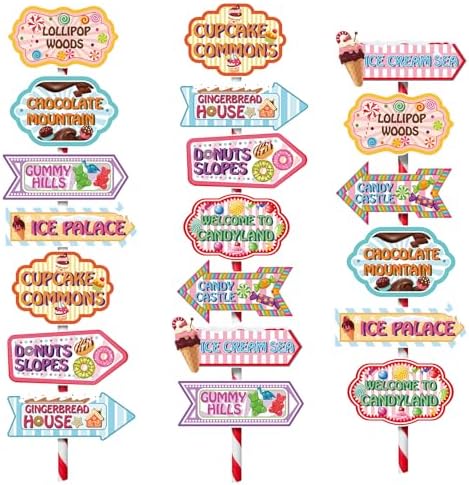 Amazon.com: Candyland Party Decorations Candy Land Party Sign Welcome ...
