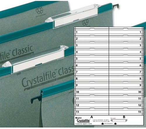 Twinlock Crystalfile Classic Card Inserts for Linked File Extra-deep ...