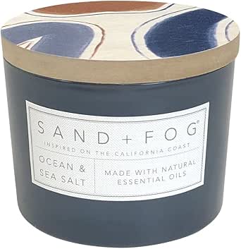 Amazon.com: Sand + Fog Scented Candle - Ocean & Sea Salt – Additional ...