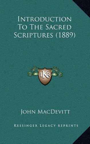 Buy Introduction to the Sacred Scriptures (1889) Book Online at Low ...