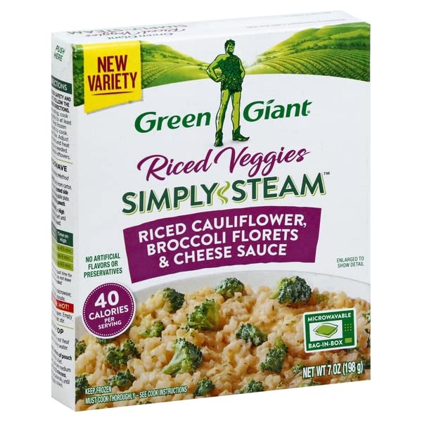 Amazon.com: Green Giant Cheesy Riced Cauliflower & Broccoli, 7 Ounce ...