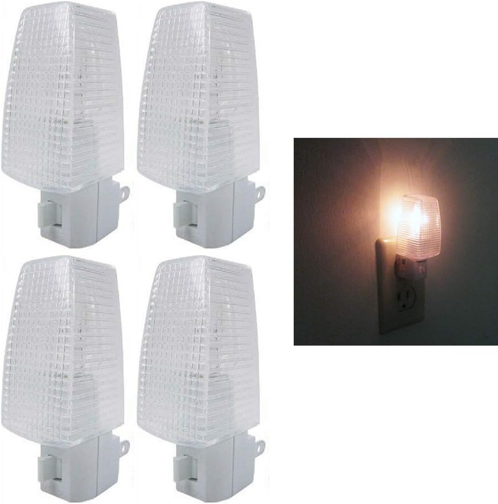 ATB 2 Pack Night Lights On Off Switch Bright White Light Nite Wall Plug ...