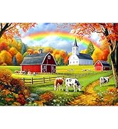 Amazon.com: MINIWAN Fall Farm 500 Piece Jigsaw Puzzle for Adults, Brain ...