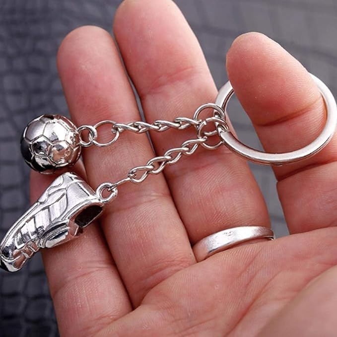 Blue Aura Soccer Football Keychains Metal For Football Fans Sports Key ...