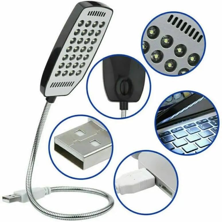 AZACUS USB Reading Lamp with 28 LEDs Touch Switch and Flexible ...