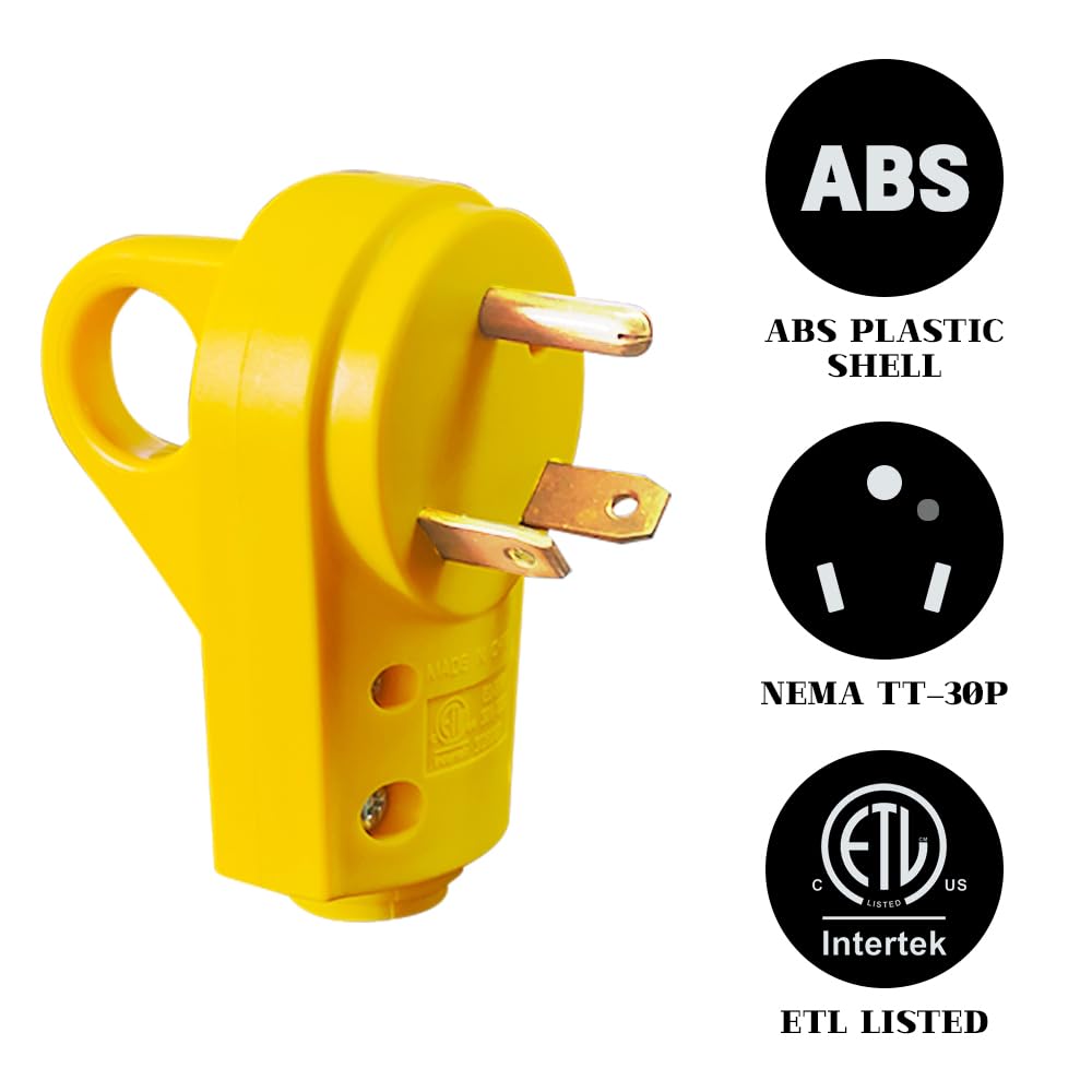 Snapklik.com : 30 AMP RV Plug Replacement Male Connector
