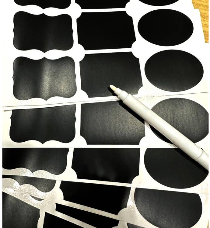 Amazon.com : Chalkboard Label Stickers,Reusable Chalk Stickers for ...