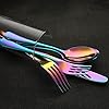 Amazon.com | Rainbow Silverware Set Flatware Cutlery - 30 Pieces ...