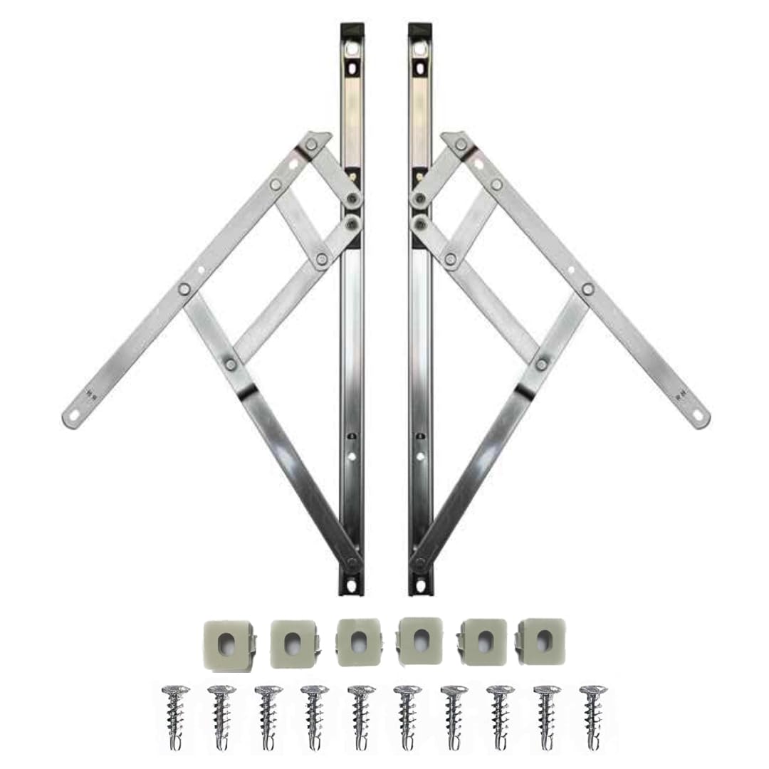 Genius 10” (250mm) Retrofit UPVC Window Friction Stay Hinges Top Hung ...