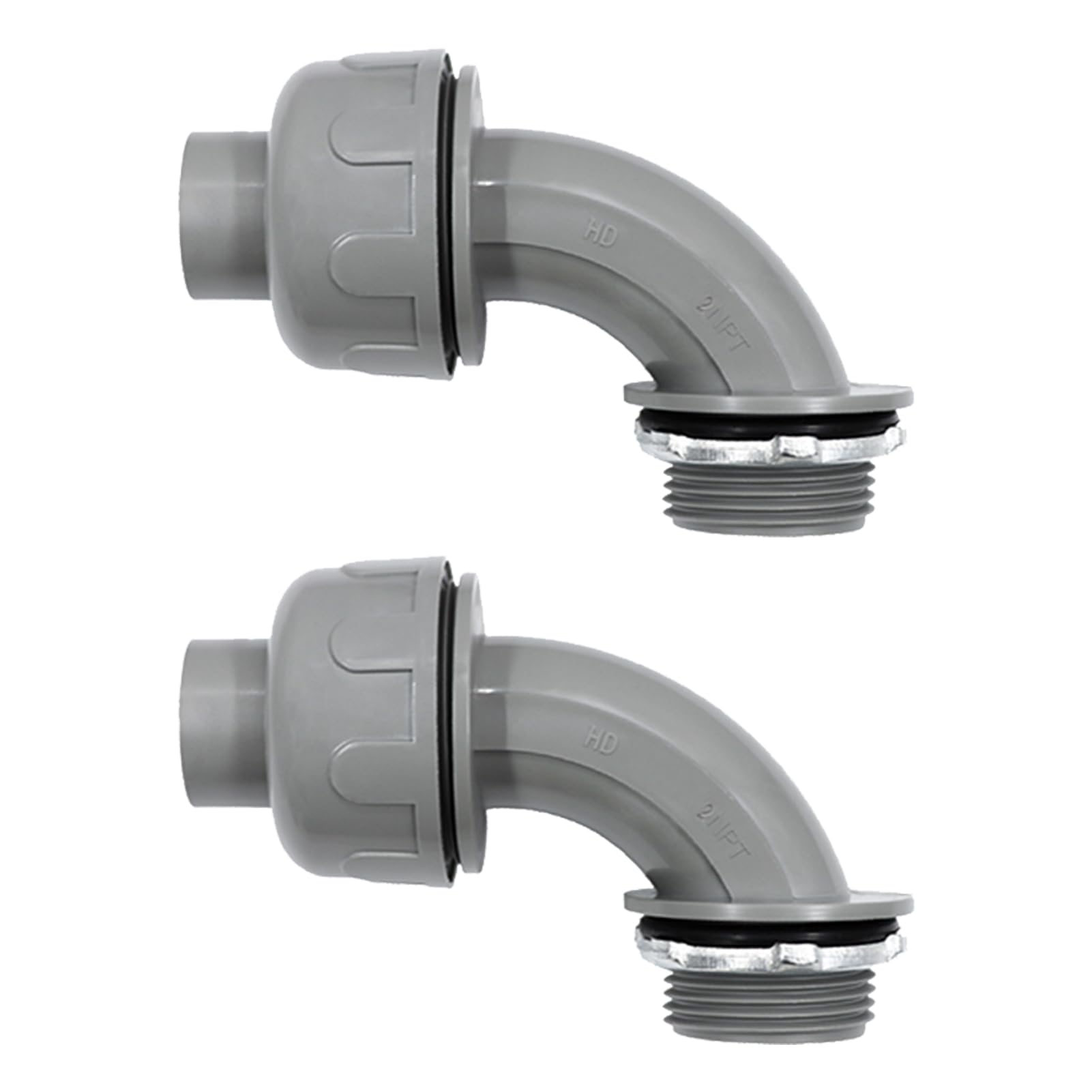 Snapklik.com : Wocloer 2 Inch Liquid Tight Connector 90 Degree PVC ...
